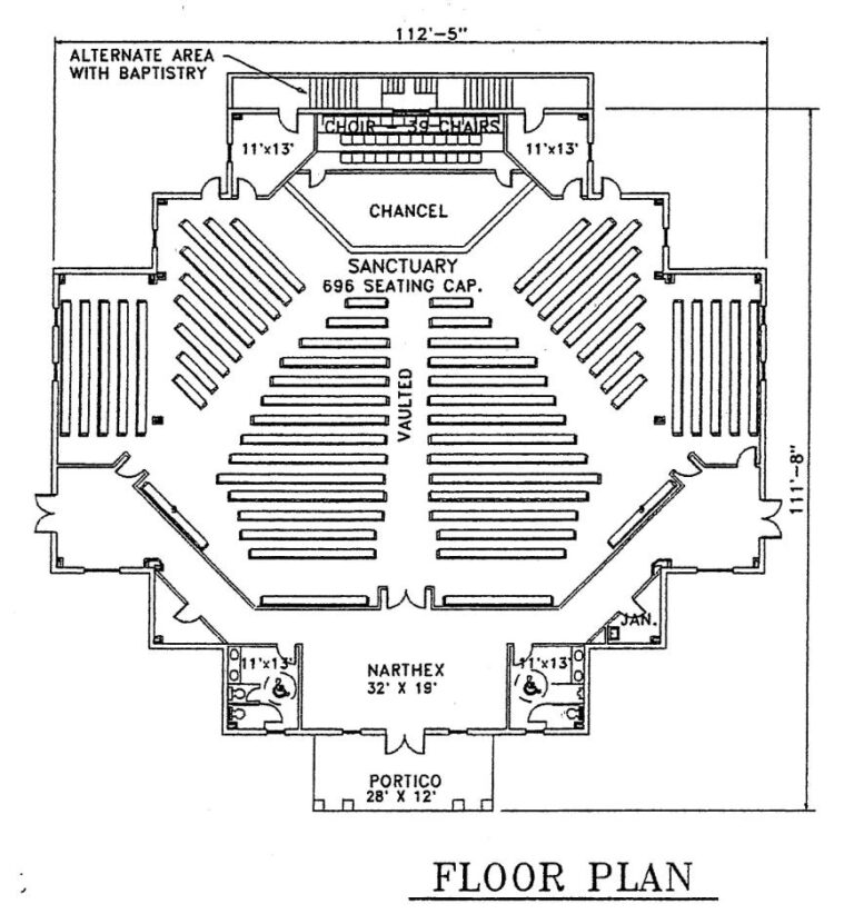 Church Plan #101 - LTH Steel Structures