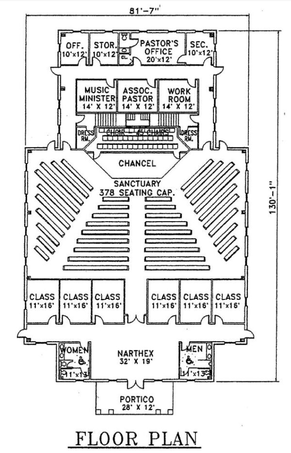 Church Plan #104 - LTH Steel Structures