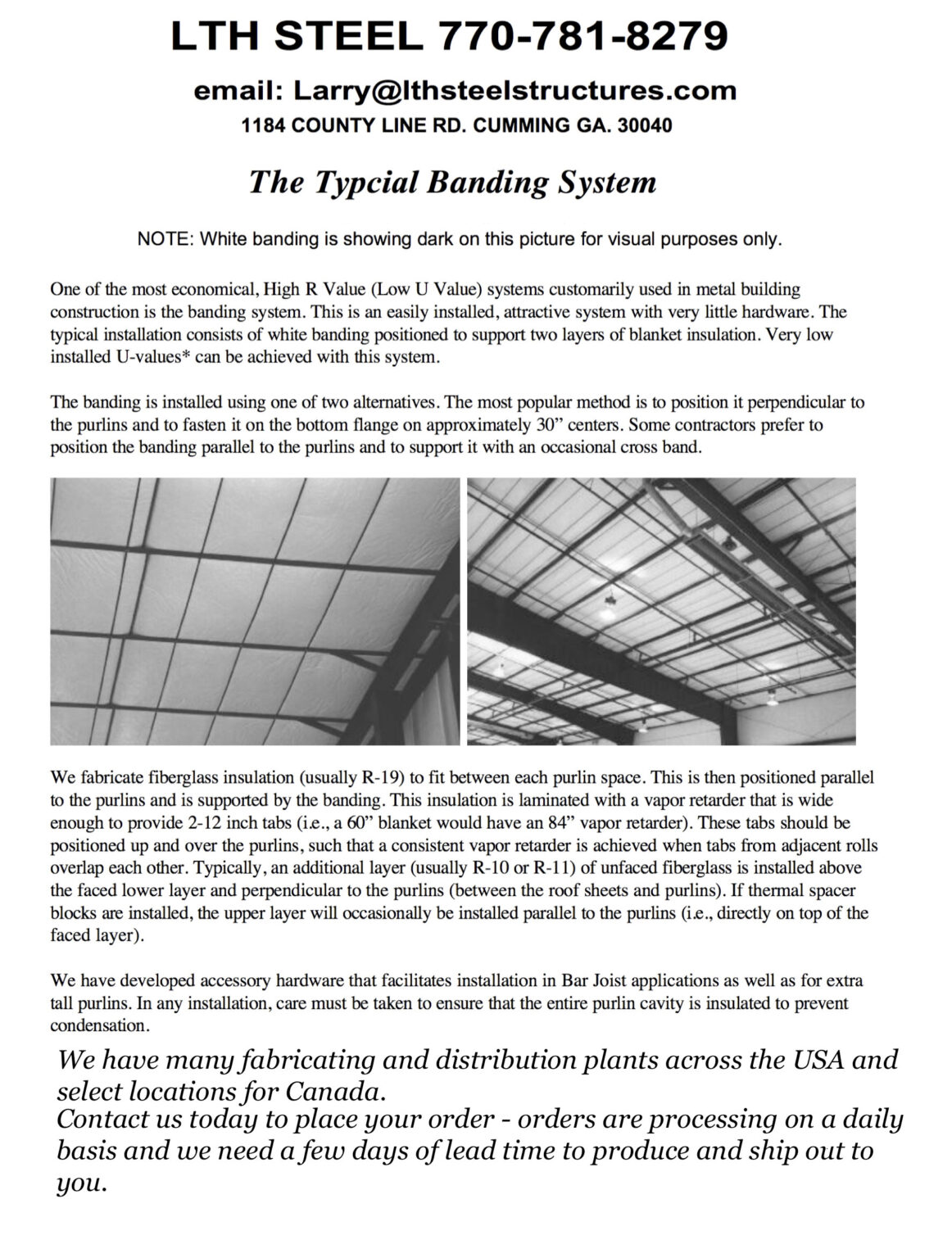 Insulation Support Steel Banding - LTH Steel Structures
