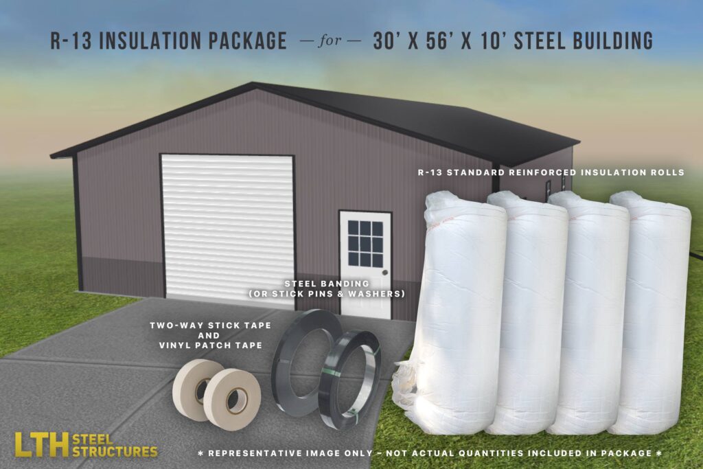 R-13 Insulation Package for a 30' x 56' x 10' Steel Building - LTH ...